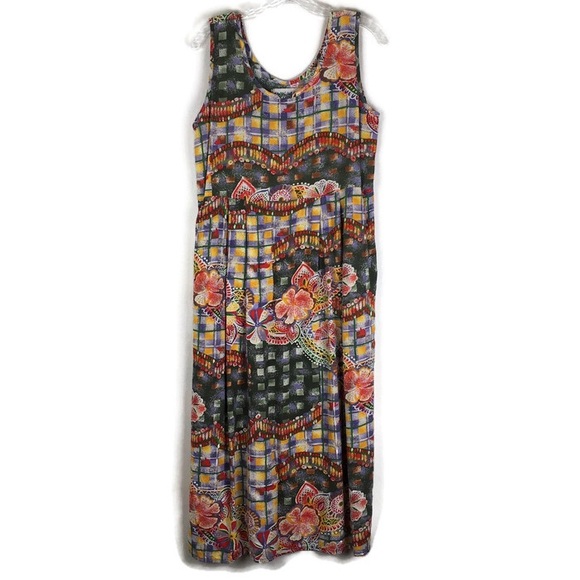Jams World | Dresses | Jams World Boho Hawaiian Floral Print Sleeveless ...